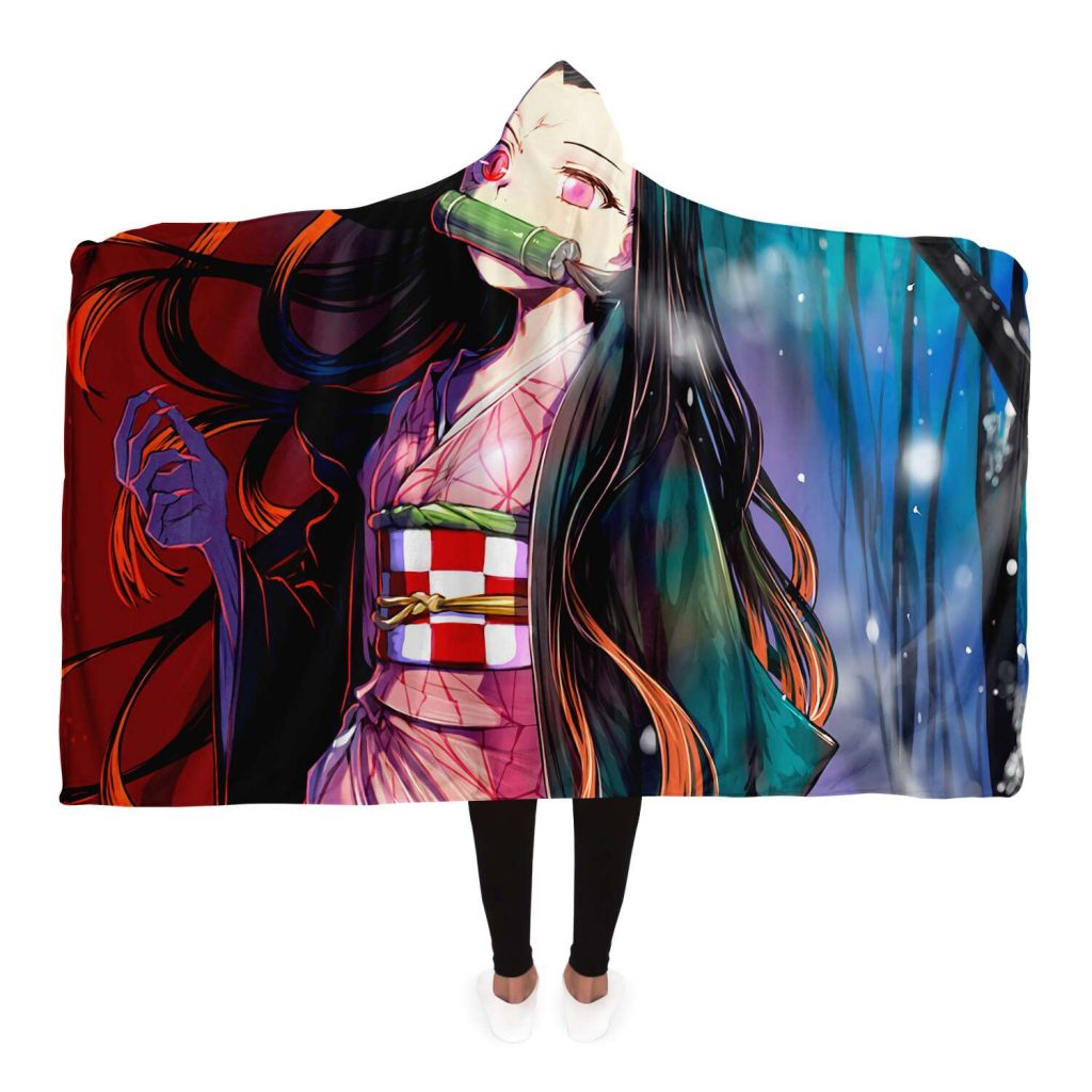 Nezuko Kamado Lady Hooded Blanket - Demon Slayer Stuff