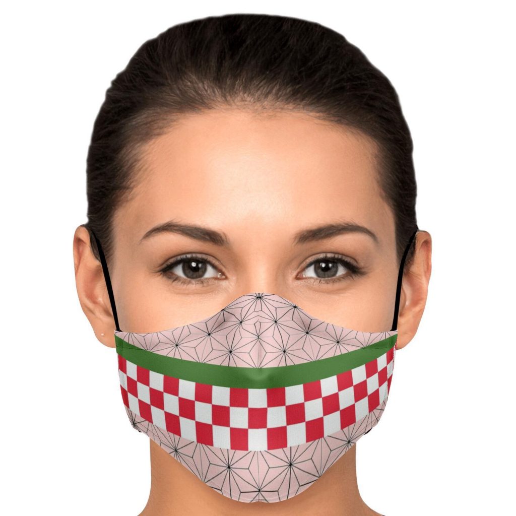 Nezuko Pattern V3 Demon Slayer Premium Carbon Filter Face Mask - Demon ...