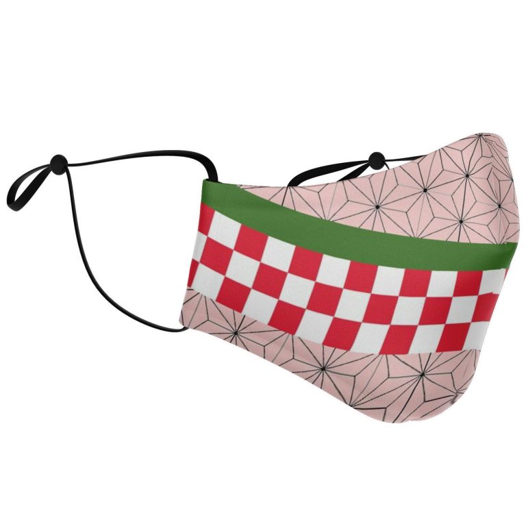 Nezuko Pattern V3 Demon Slayer Premium Carbon Filter Face Mask - Demon ...