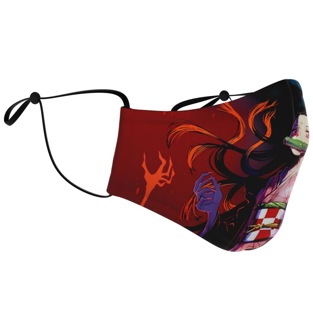 Nezuko Pattern V4 Demon Slayer Premium Carbon Filter Face Mask - Demon ...