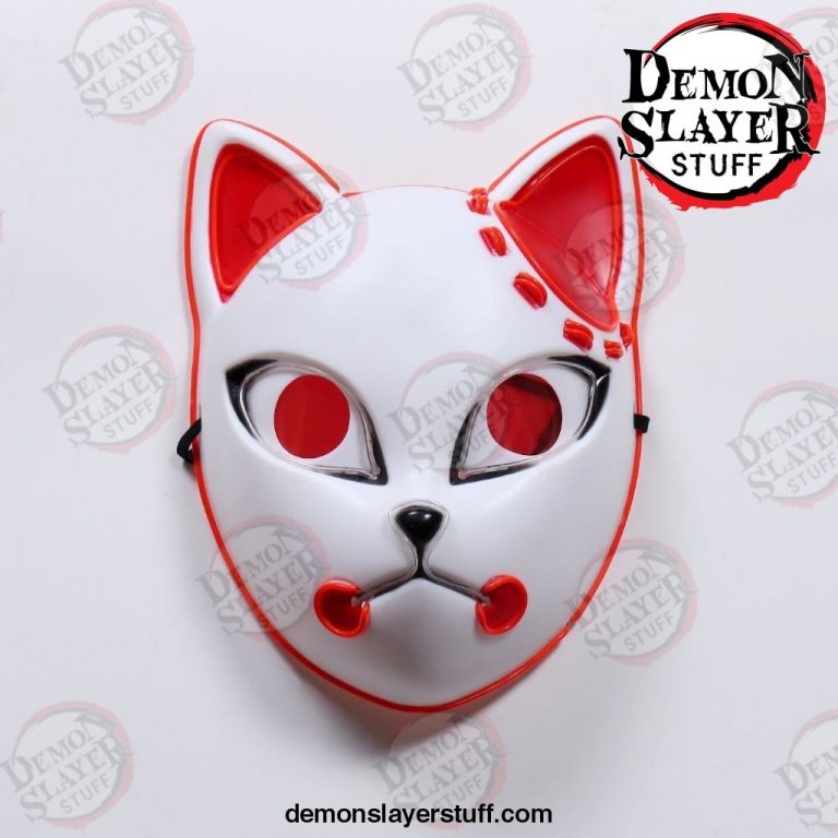 Demon Slayer Masks Cosplay Halloween Costume Mascaras LED - Demon ...