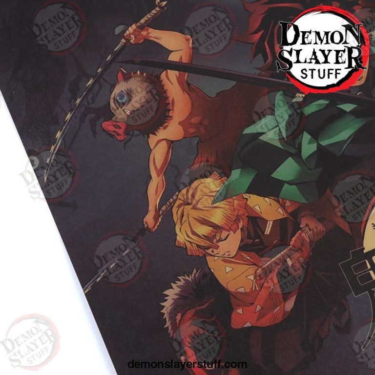 New Demon Slayer Vintage Kraft Paper Poster - Demon Slayer Stuff