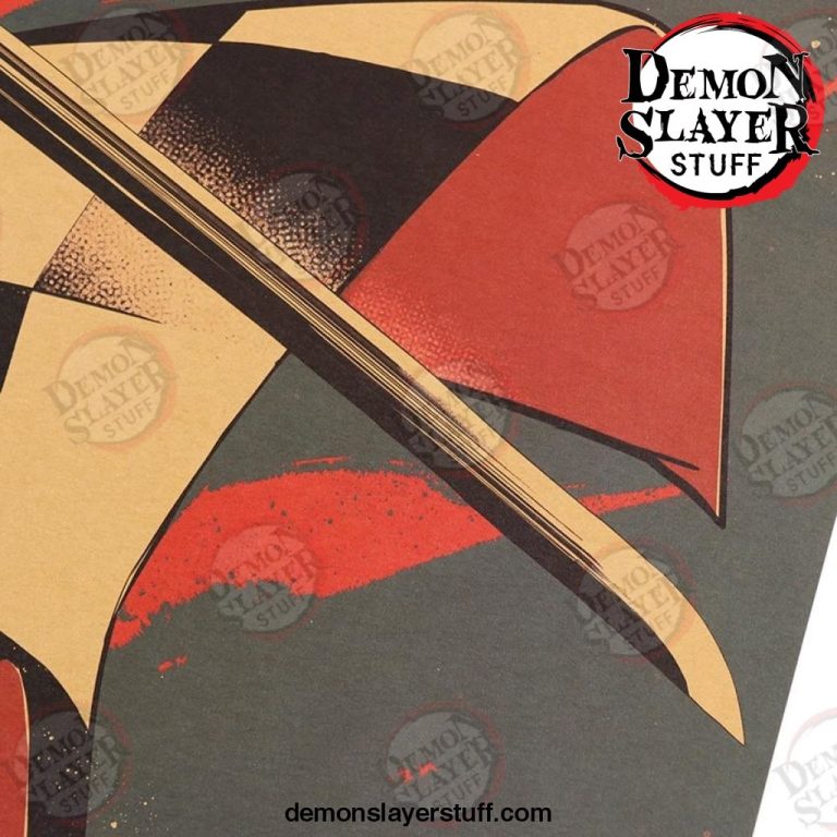 Demon Slayer Kamado Tanjiro Vintage Kraft Paper Poster - Demon Slayer Stuff