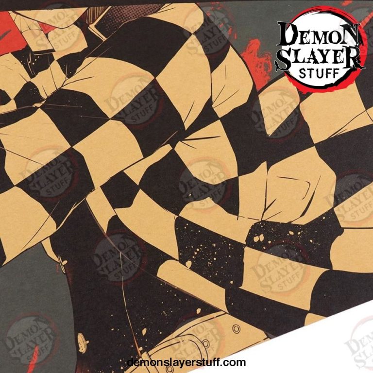 Demon Slayer Kamado Tanjiro Vintage Kraft Paper Poster - Demon Slayer Stuff