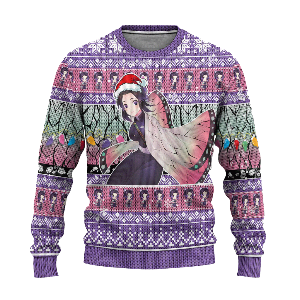 Tanjiro Kamado Demon Slayer Chibi Premium Ugly Christmas Sweater ...