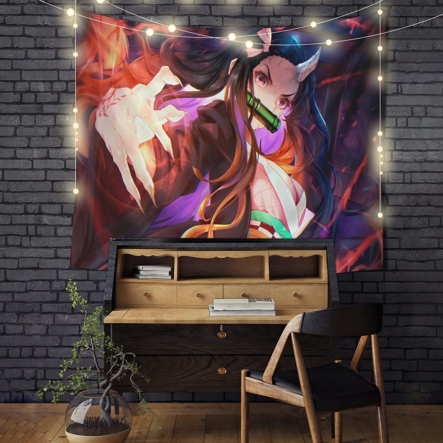 Demon Slayer Kamado Nezuko Tapestry - Demon Slayer Stuff