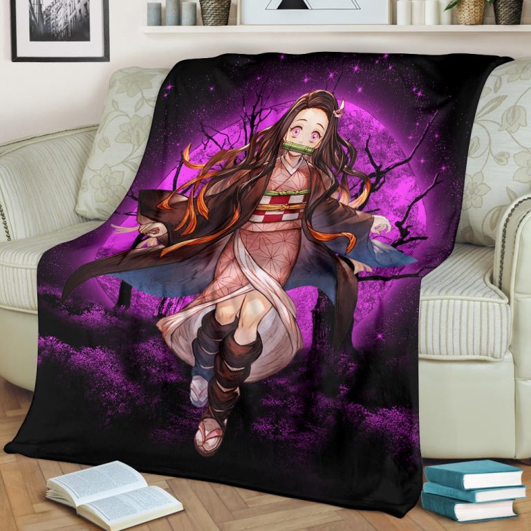 Nezuko Demon Slayer Moonlight Premium Blanket - Demon Slayer Stuff